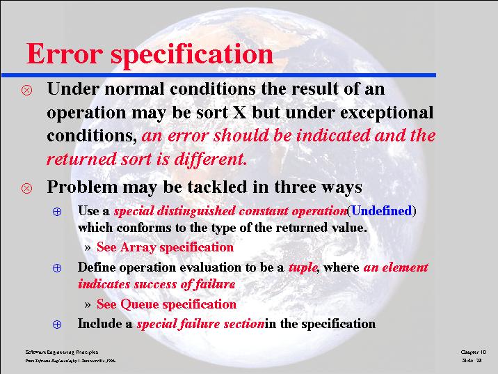 Algebraic Specification 10